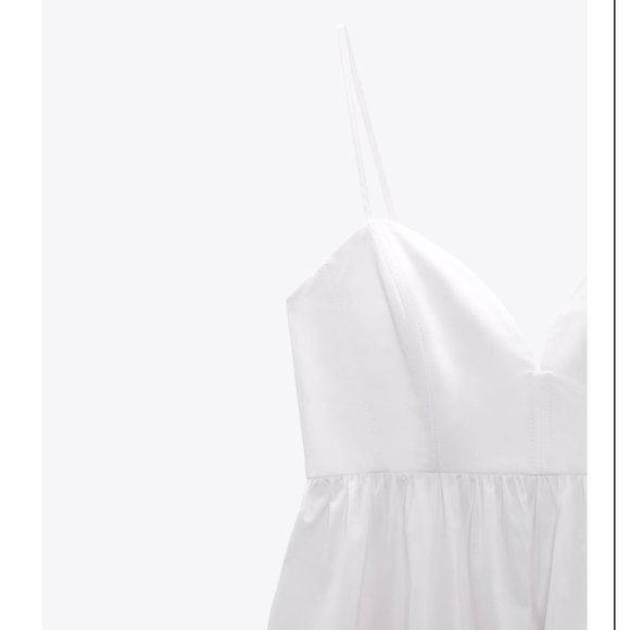 Zara | Dresses | Nwt Zara Voluminous Midi Dress White | Poshmark